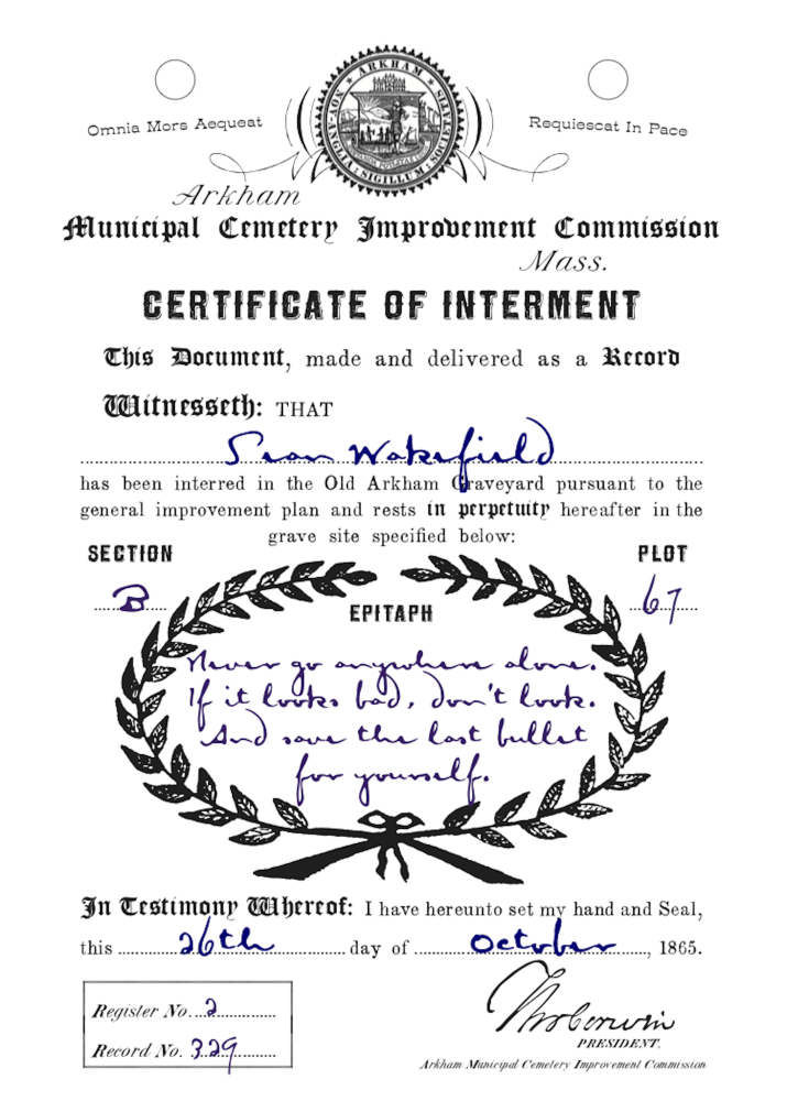 Revealing the Old Arkham Graveyard Map from Graveyards of Arkham ...